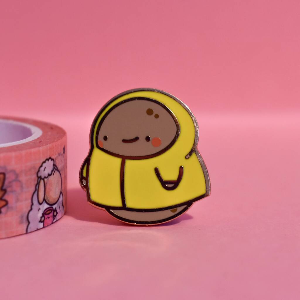 Cute Potato In A Raincoat Enamel Pin By Toastedink