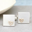 Personalised Wedding Cufflinks. Gold Heart Cufflinks By Louy Magroos ...