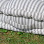 Extra Large Vintage Stripe Garden Lawn Mattress Cushion By Dibor ...
