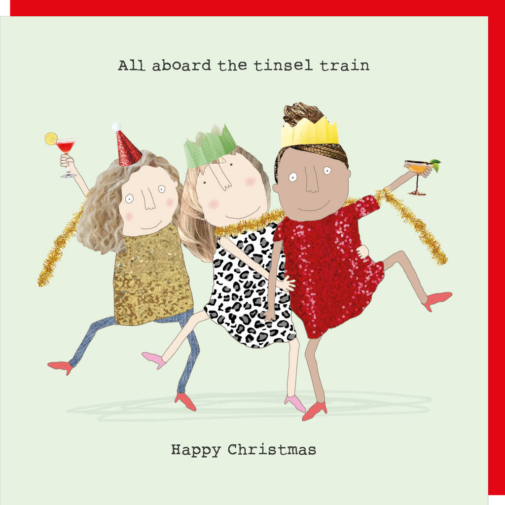 Tinsel Train Christmas Card By Rosie Made A Thing