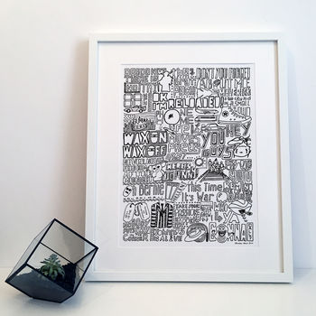 1980s eighties classic film movie print by sketchbook design ...