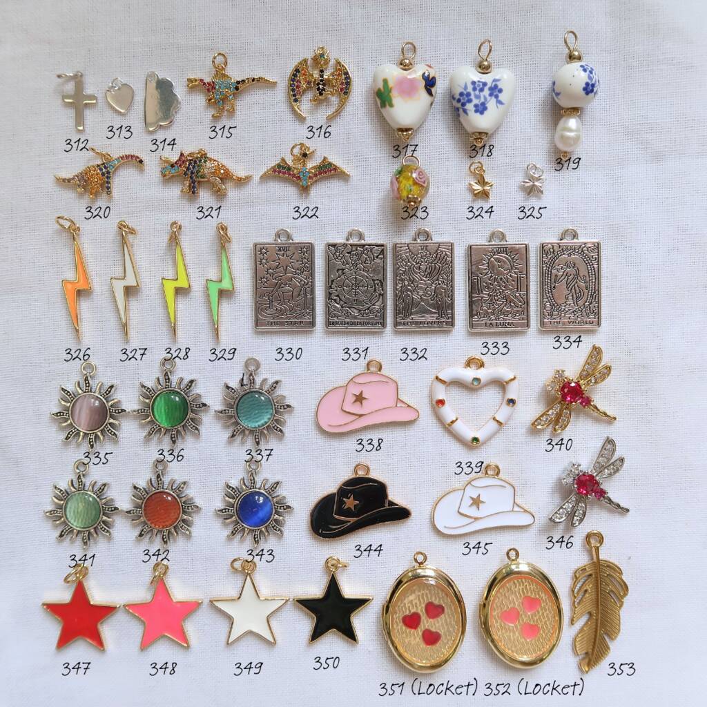 Design Your Own Custom Gold Five Charm Necklace By Lovey Dovey