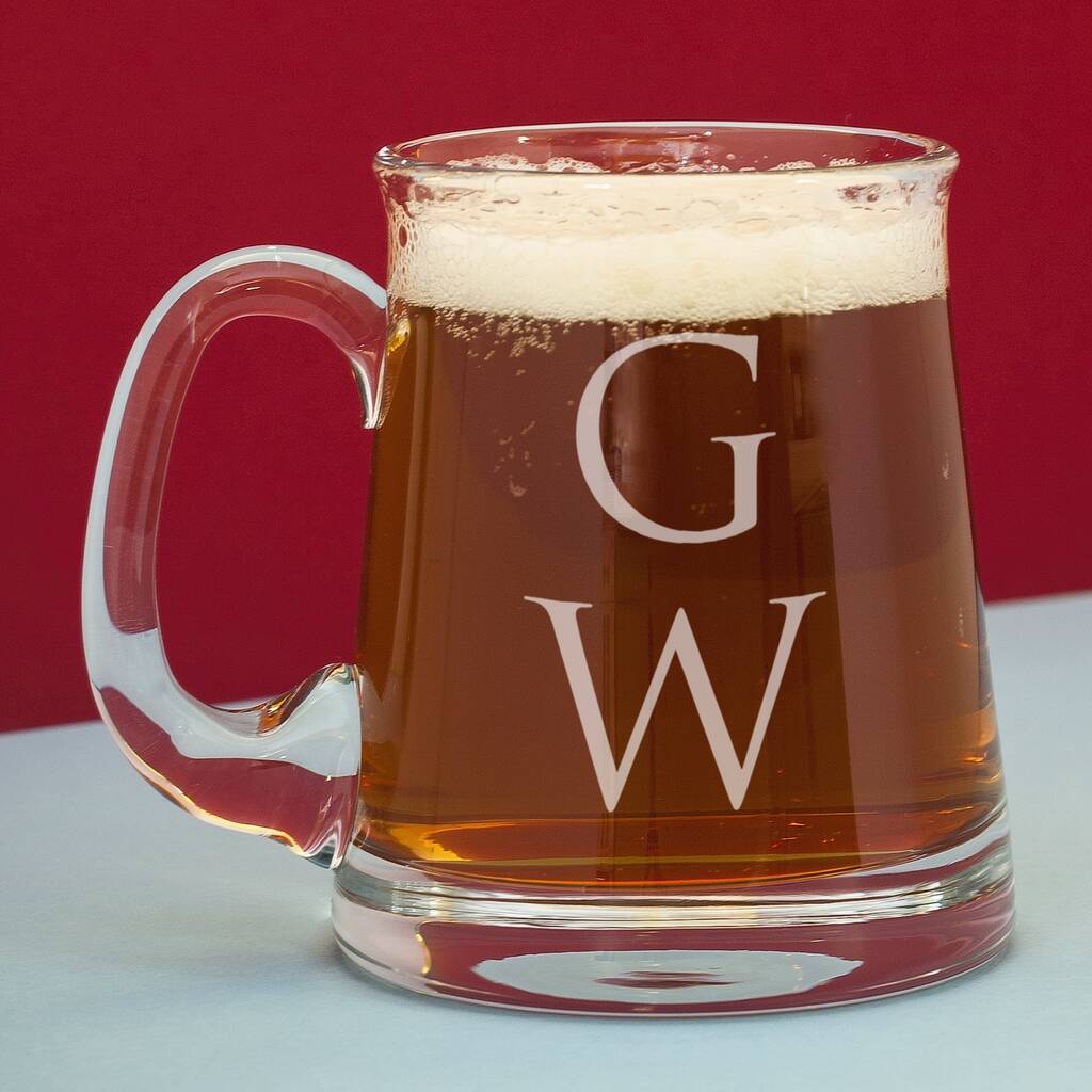 Monogram Crystal Beer Tankard By The Glass Yard | notonthehighstreet.com