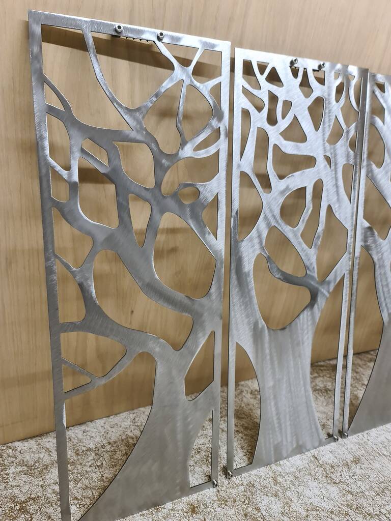 Modern Four Panel Metal Tree Wall Art Decoration By Duke Craft ...