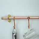 Copper Pan Rail By Proper Copper Design | notonthehighstreet.com