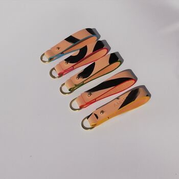 Personalised Leather Key Loop With Painted Edge By WILLOW ...