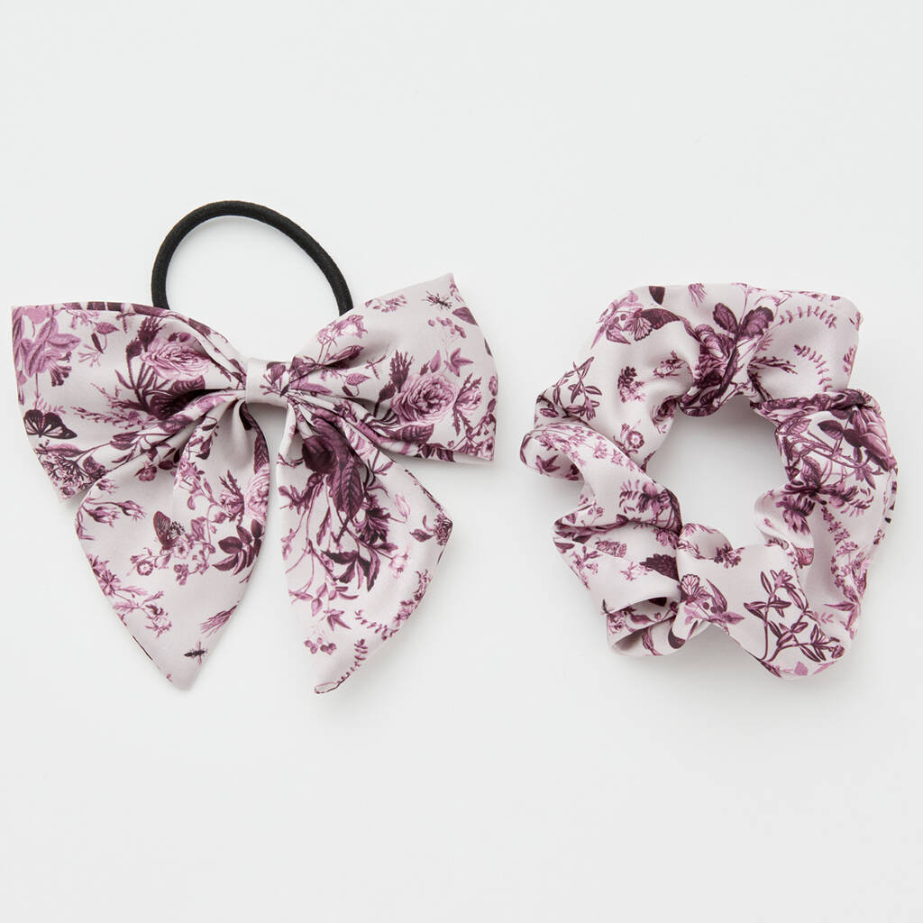 Fable Rambling Rose Scrunchie And Bow Set By Fable England
