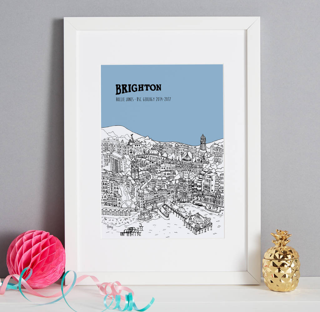 personalised graduation gift city print by tessa galloway illustration ...