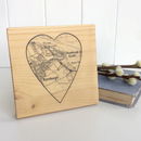 customised heart shaped map print by northern logic ...