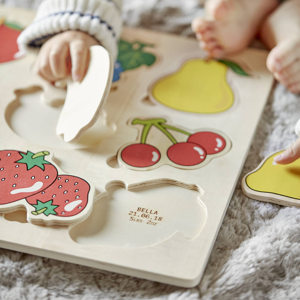 personalised wooden fruit puzzle by sophia victoria joy ...