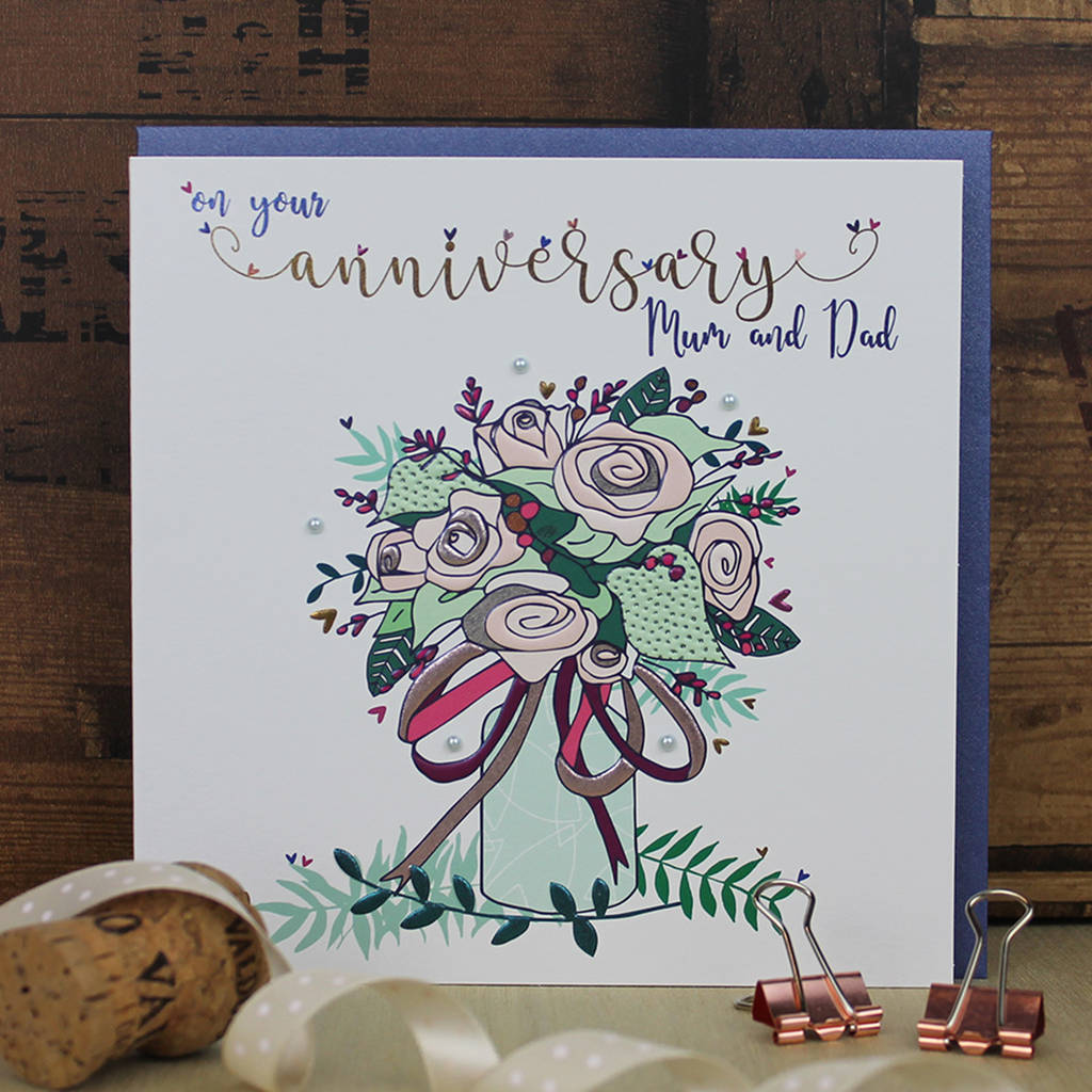 Wedding Anniversary Card For Mum And Dad Luxury By Molly Mae 