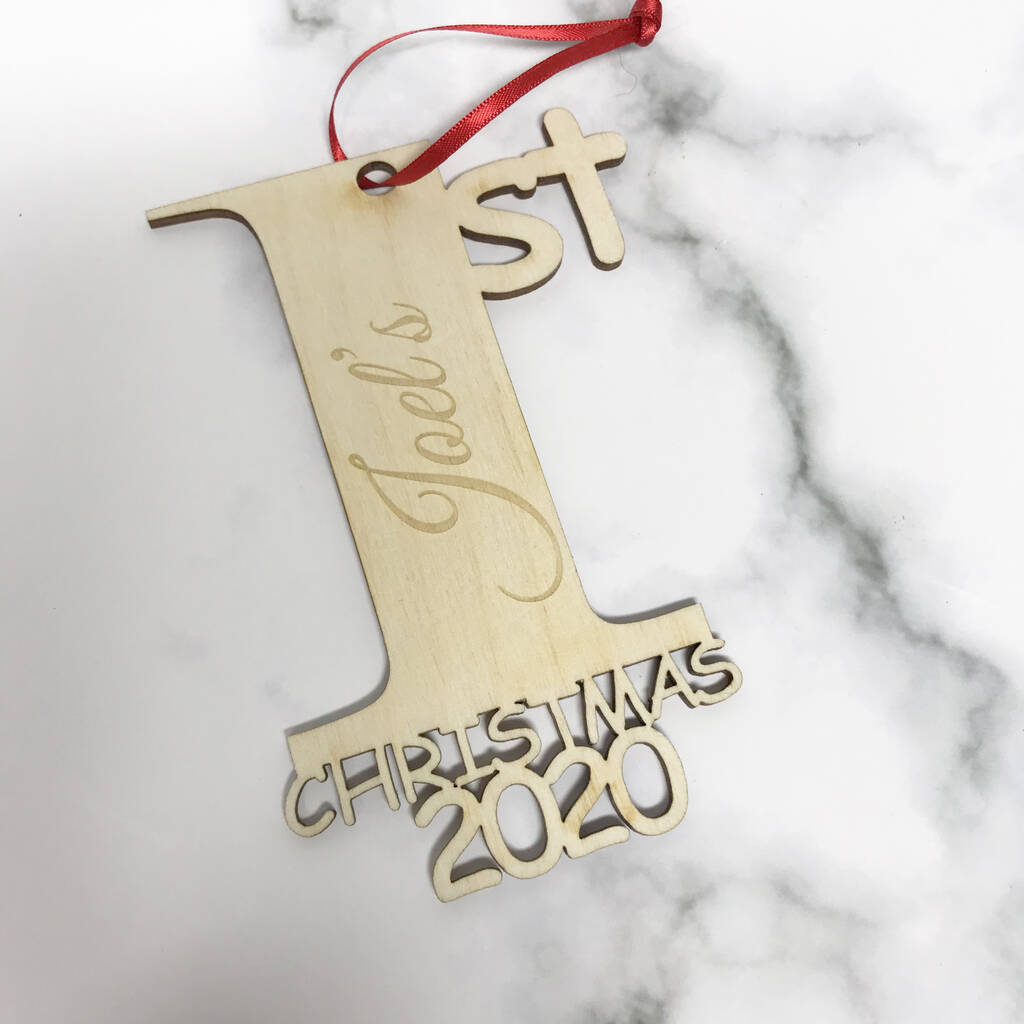 Personalised 1st Christmas 2021 Decoration By Hickory Dickory Designs ...