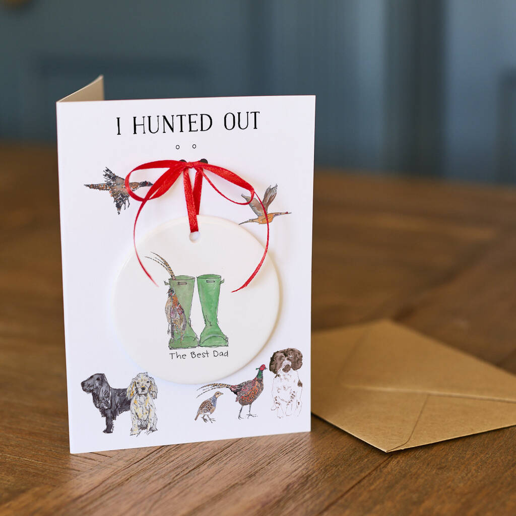 Personalised Hunting Wellies Keepsake Card By This Is Nessie ...