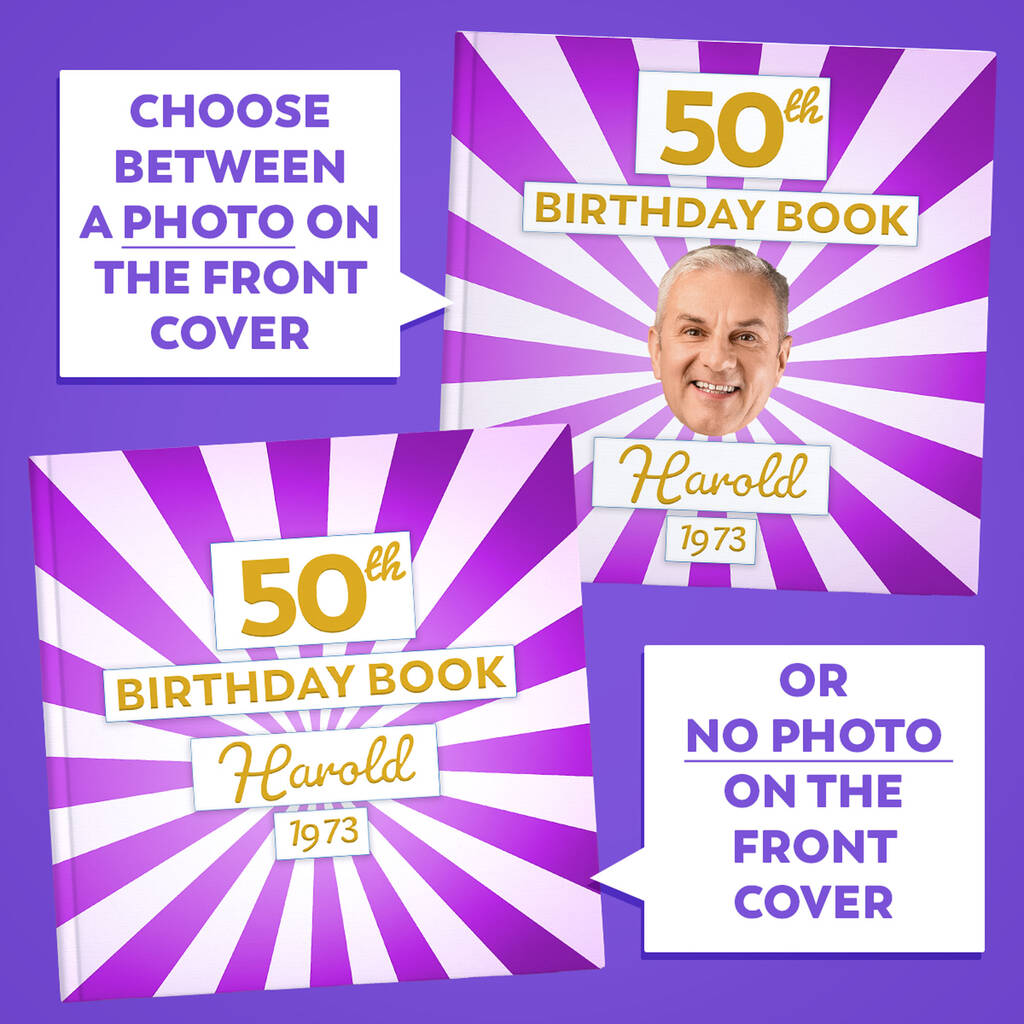 Personalised 50th Birthday Gift Book 'My Birthday Book' By Be In The Book