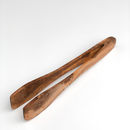 traditional olive wood tongs by the rustic dish | notonthehighstreet.com