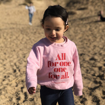 Inspiring 'all For One' Slogan Sweatshirt By Bookishly ...