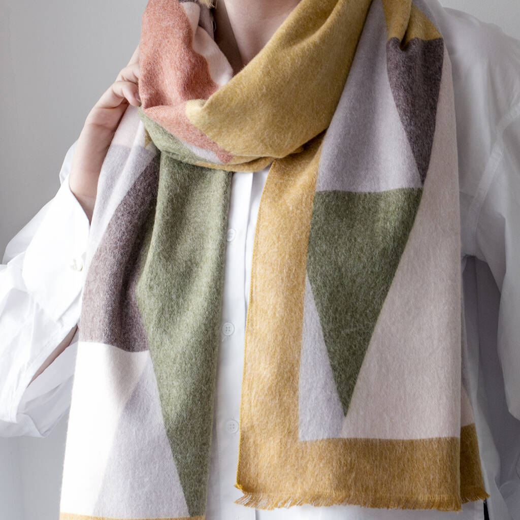 Cashmere Geometric Triangle Scarf By Studio Hop | notonthehighstreet.com