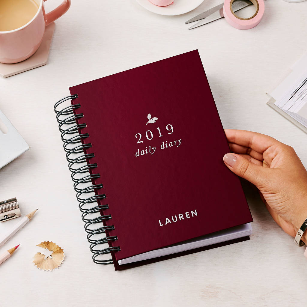 personalised classic 2019 daily diary by martha brook ...
