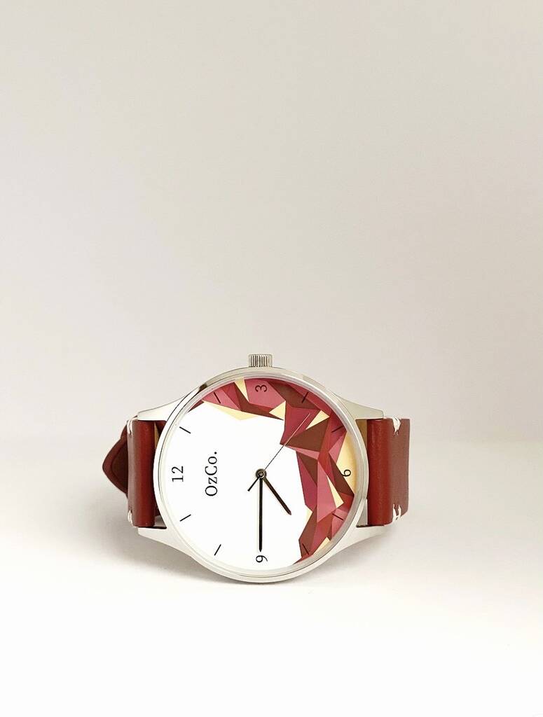 Abstract Growth Burgundy Watch By OzCo. Watches | notonthehighstreet.com