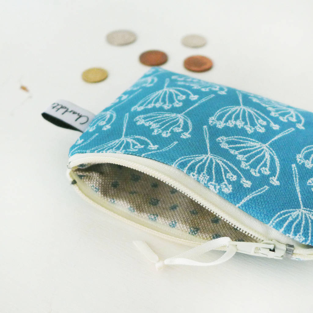 cow parsley coin purse by charlotte macey | notonthehighstreet.com