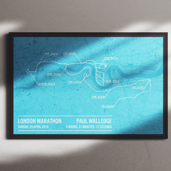 Personalised London Marathon Poster By Print Metrics ...