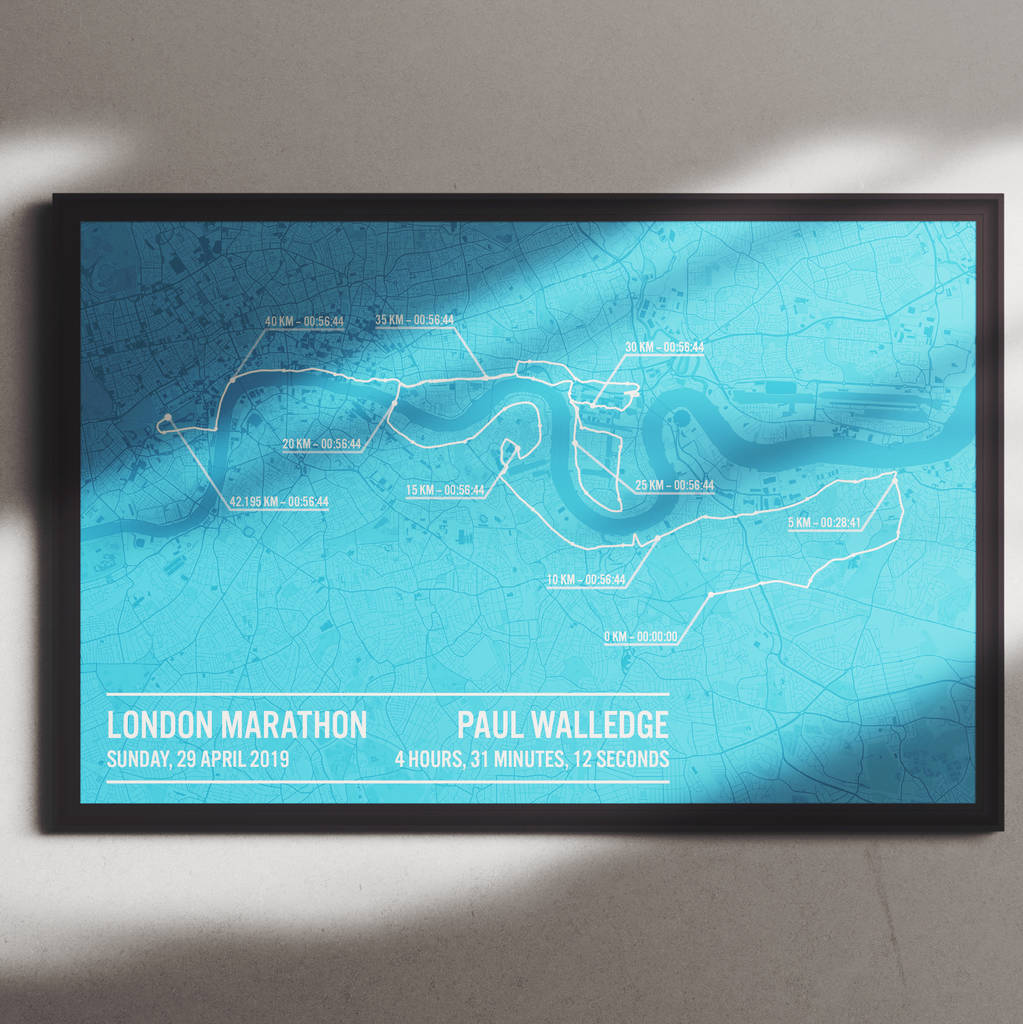 Personalised London Marathon Poster By Print Metrics ...