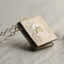 Silver Victorian Book Locket Personalised Gift By Silk Purse, Sow's Ear ...