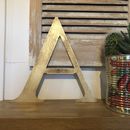 Gold Metal Personalised Christmas Letters A To Z By The Rustic ...