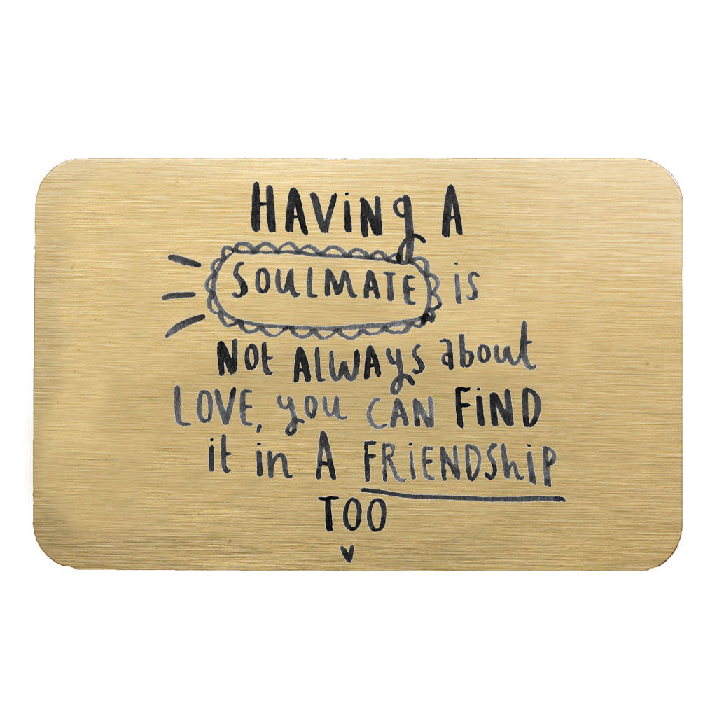 'having a soulmate' friendship wallet keepsake card by ellie ellie ...