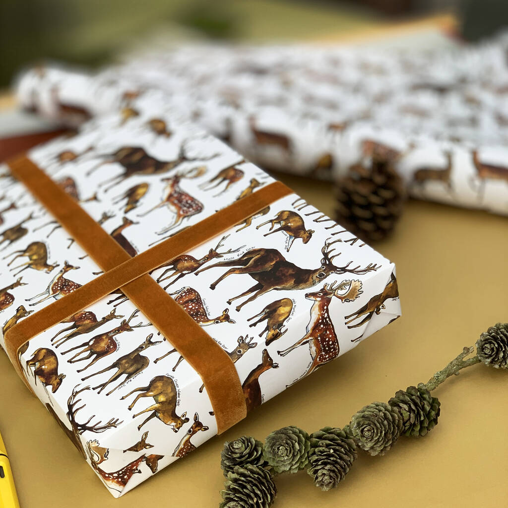 Deer And Stag Wrapping Paper Set By Alexia Claire | notonthehighstreet.com