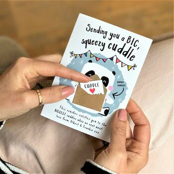 Sending A Cuddle Voucher Greeting Card By Hendog Designs ...