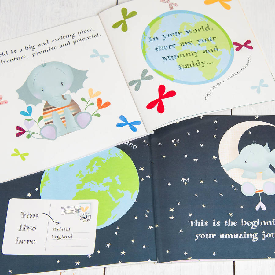 'welcome to the world' personalised new baby book by fromlucy ...
