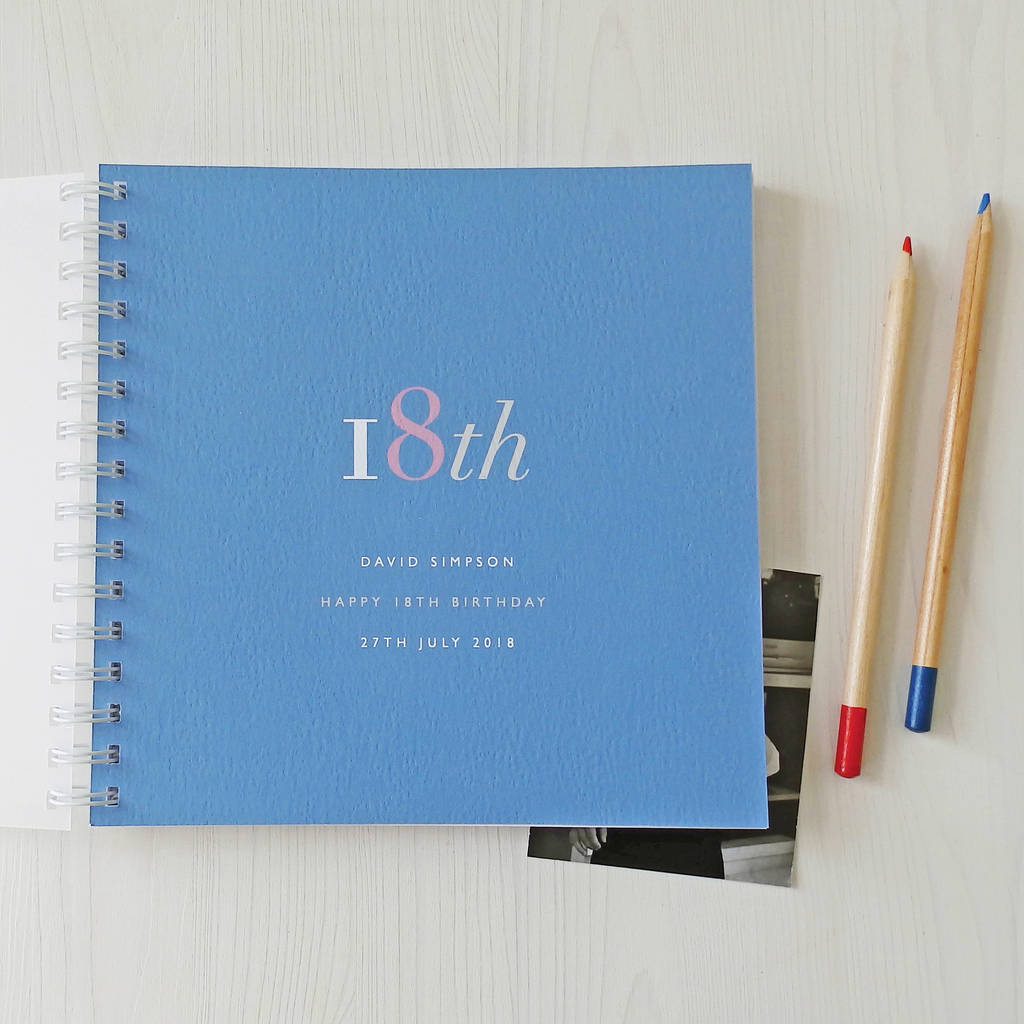 personalised 18th birthday memory book or album by designed ...