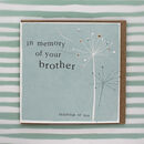 Brother Sympathy Card By Molly Mae | notonthehighstreet.com