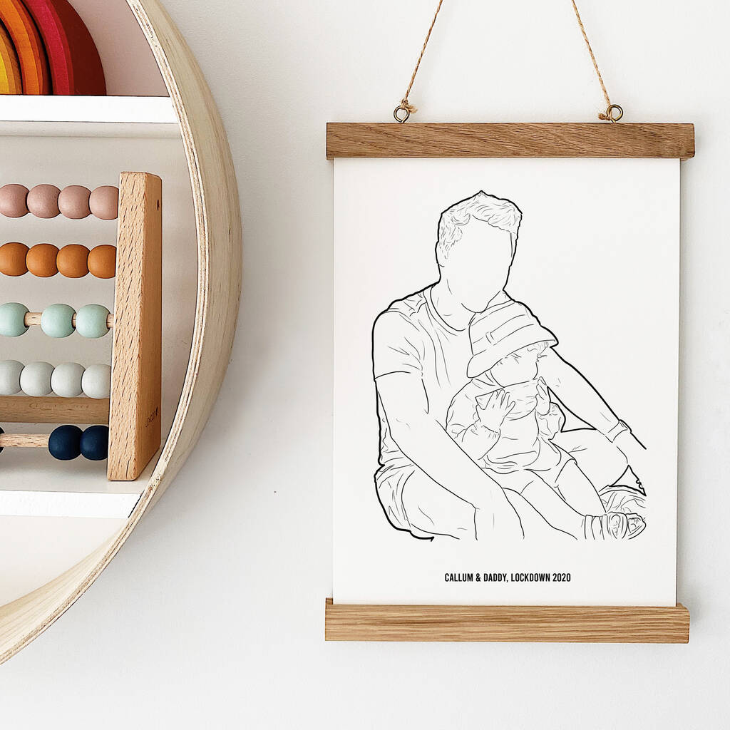 Personalised Line Drawing Family Portrait Illustration By La Fam ...