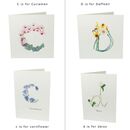 Botanical Flower Letter Cards By The Botanical Abc | notonthehighstreet.com