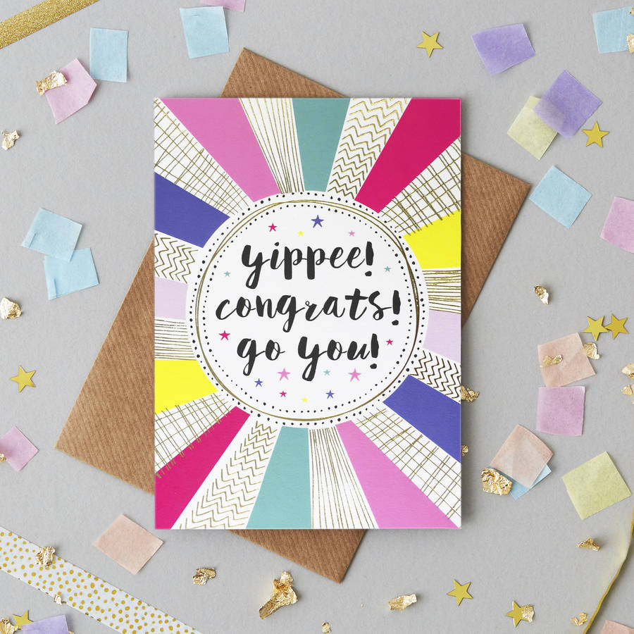Congratulations Card By Jessica Hogarth | notonthehighstreet.com