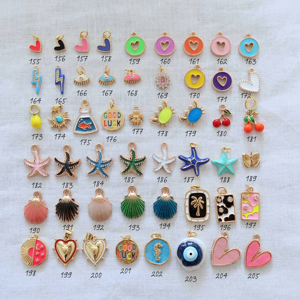 Design Your Own Custom Gold Five Charm Necklace By Lovey Dovey