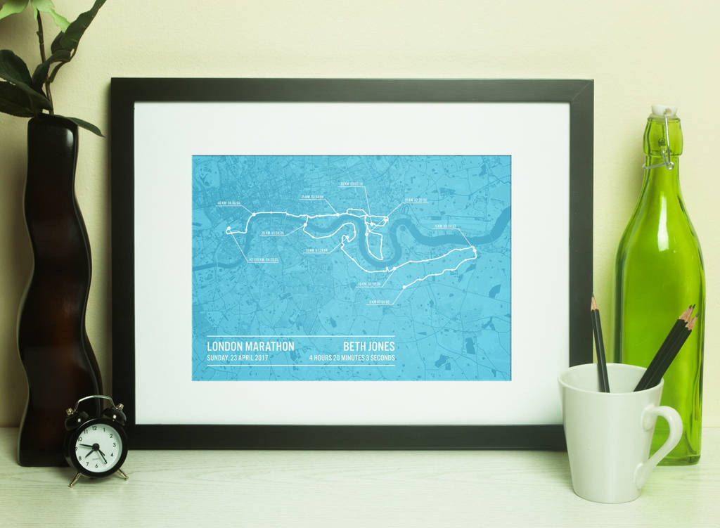 personalised london marathon poster by printmetrics ...