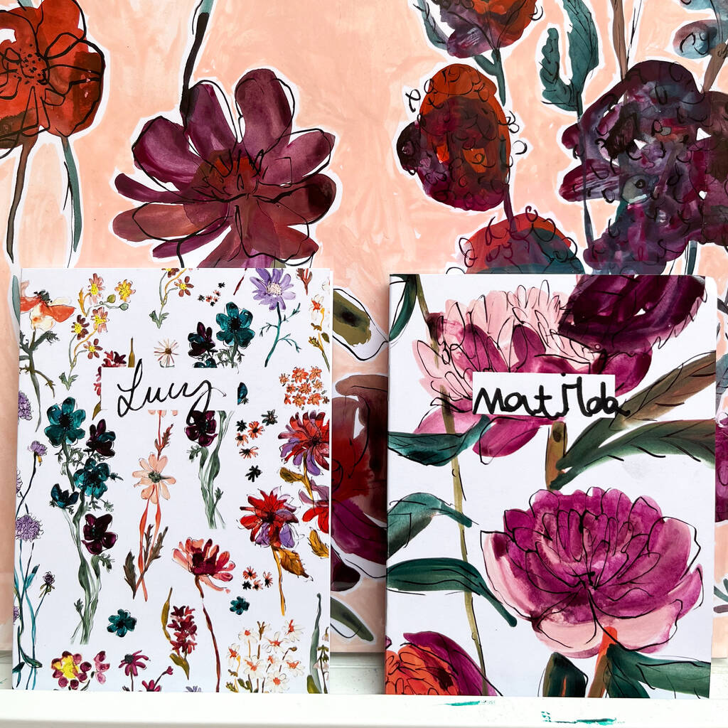 Peony Pattern Notebook Set By Floradore