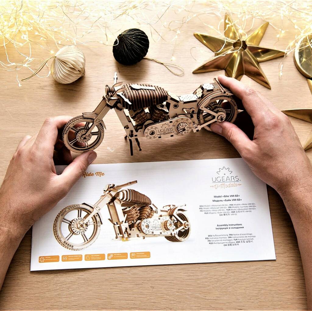 Bike Build Your Own Moving Mechanical Model. Diy Kit By Friendly Gifts ...