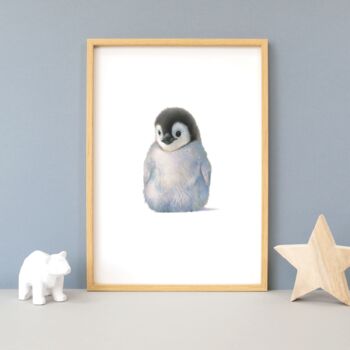 Illustrated Penguin Print By Little Blue Zebra | notonthehighstreet.com