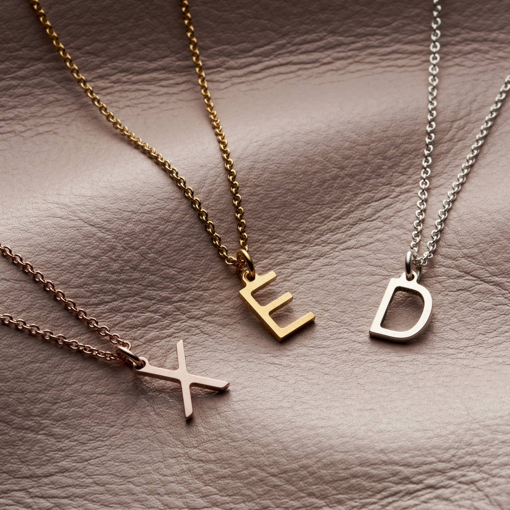 Letter Initial Necklace By Posh Totty Designs Notonthehighstreet
