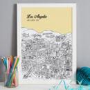 Personalised Los Angeles Print By Tessa Galloway Illustration ...