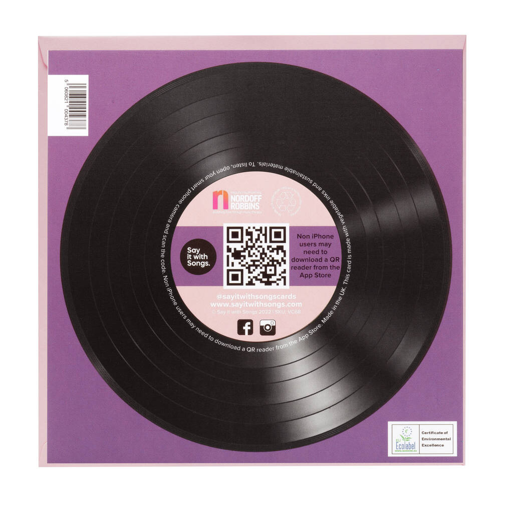 You Sexy Thing By Hot Chocolate Vinyl Card By Say It With Songs