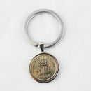 sixpence 1937 80th birthday coin keyring by ellie ellie ...