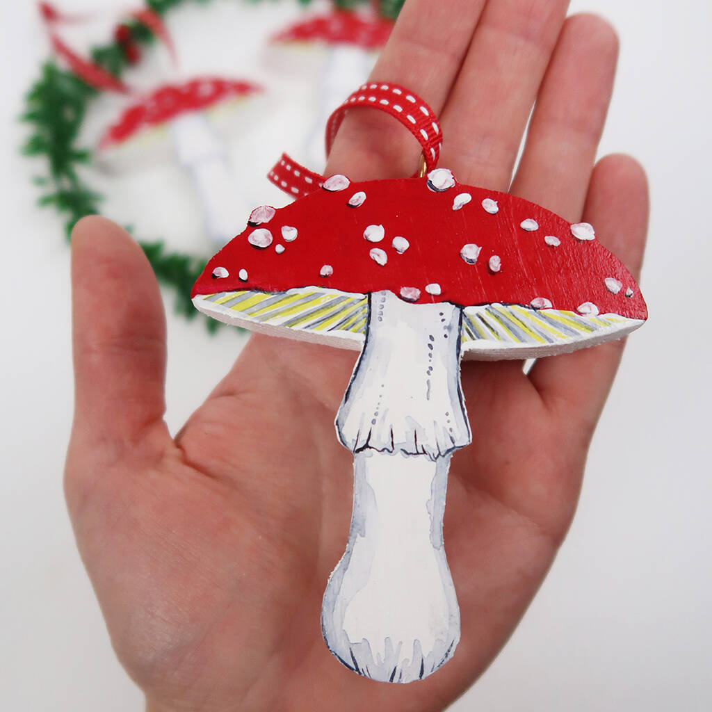 Toadstool Christmas Tree Decorations By BLUE TOUCAN UK ...