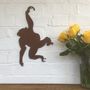 Rusted Metal Monkey Ape Silhouette Garden Ornament By RW NORFOLK ...