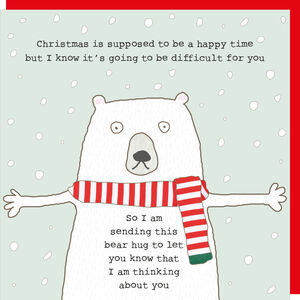 Bear Hug Christmas Card By Rosie Made A Thing