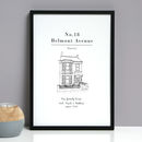 personalised house line drawing print by molly moo designs ...